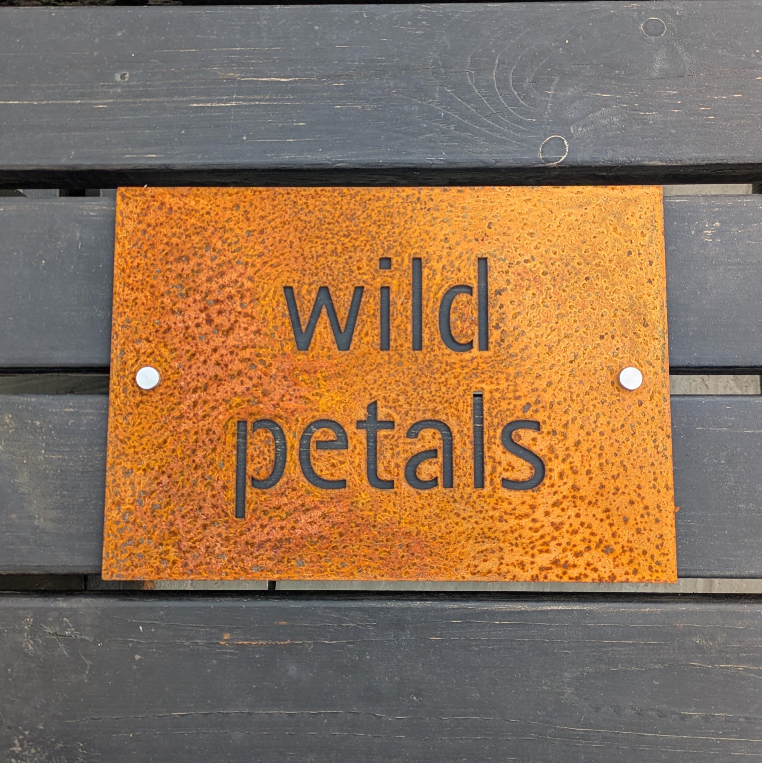 A4 Size Custom Corten Steel House Sign - Landscape Centre Alignment ...