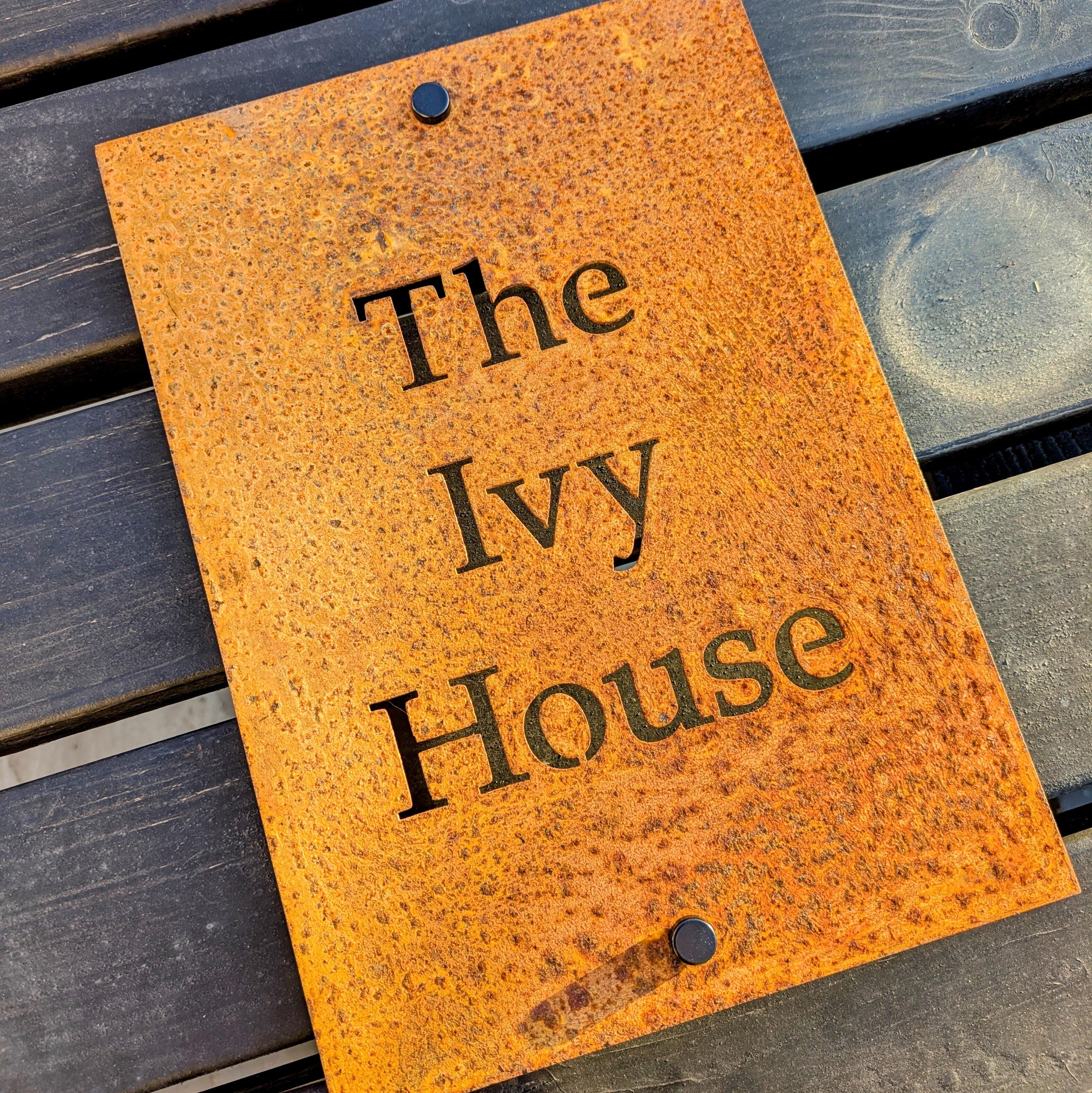 Cor-Ten Steel Signs - Rees Metal Designs