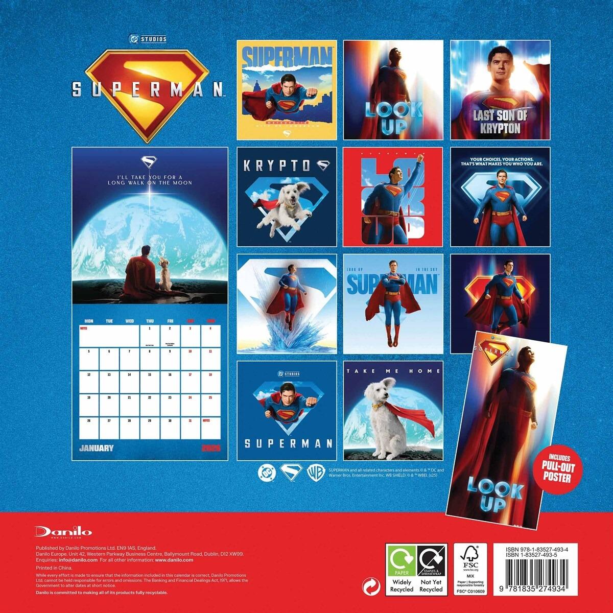 Superman 2026 Square Calendar