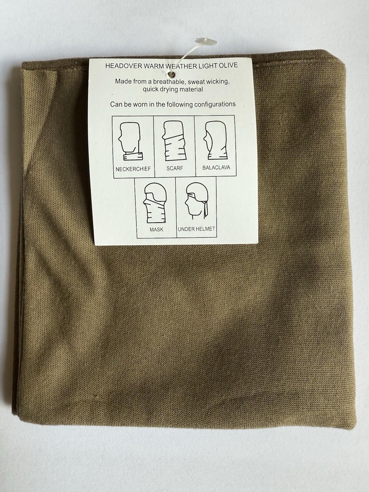 British Army Headover Warm weather Light Olive Genuine Issue