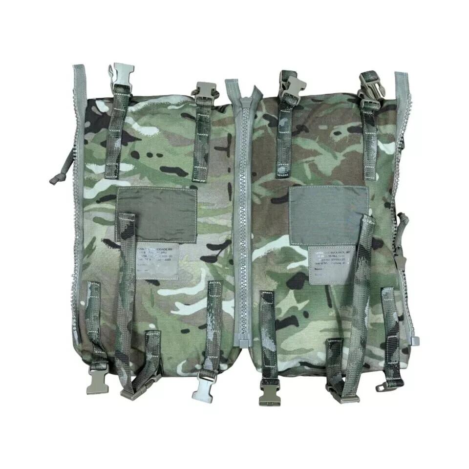 British Army Issue MTP IRR Bergen Side Pouches, Rocket Pockets, Daysack.