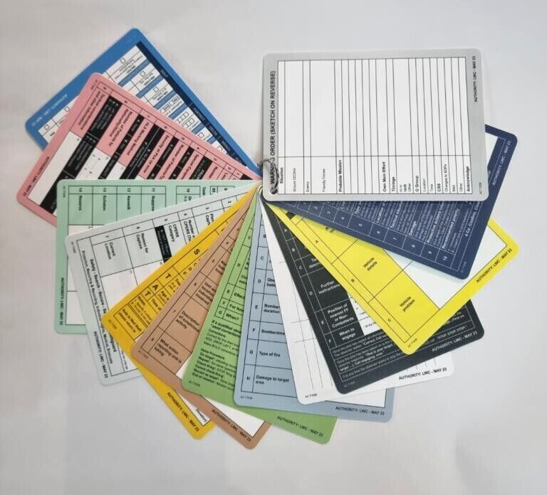 British Army Issue Slate Cards-New 2023 Addition.