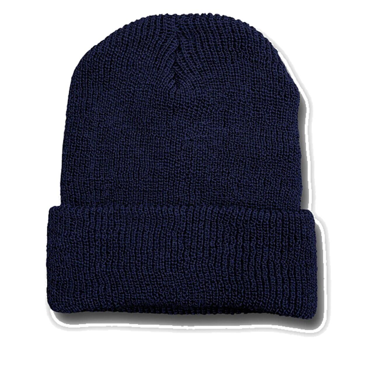 US Army Watch Cap 100% Wool Knitted Green Beanie hat