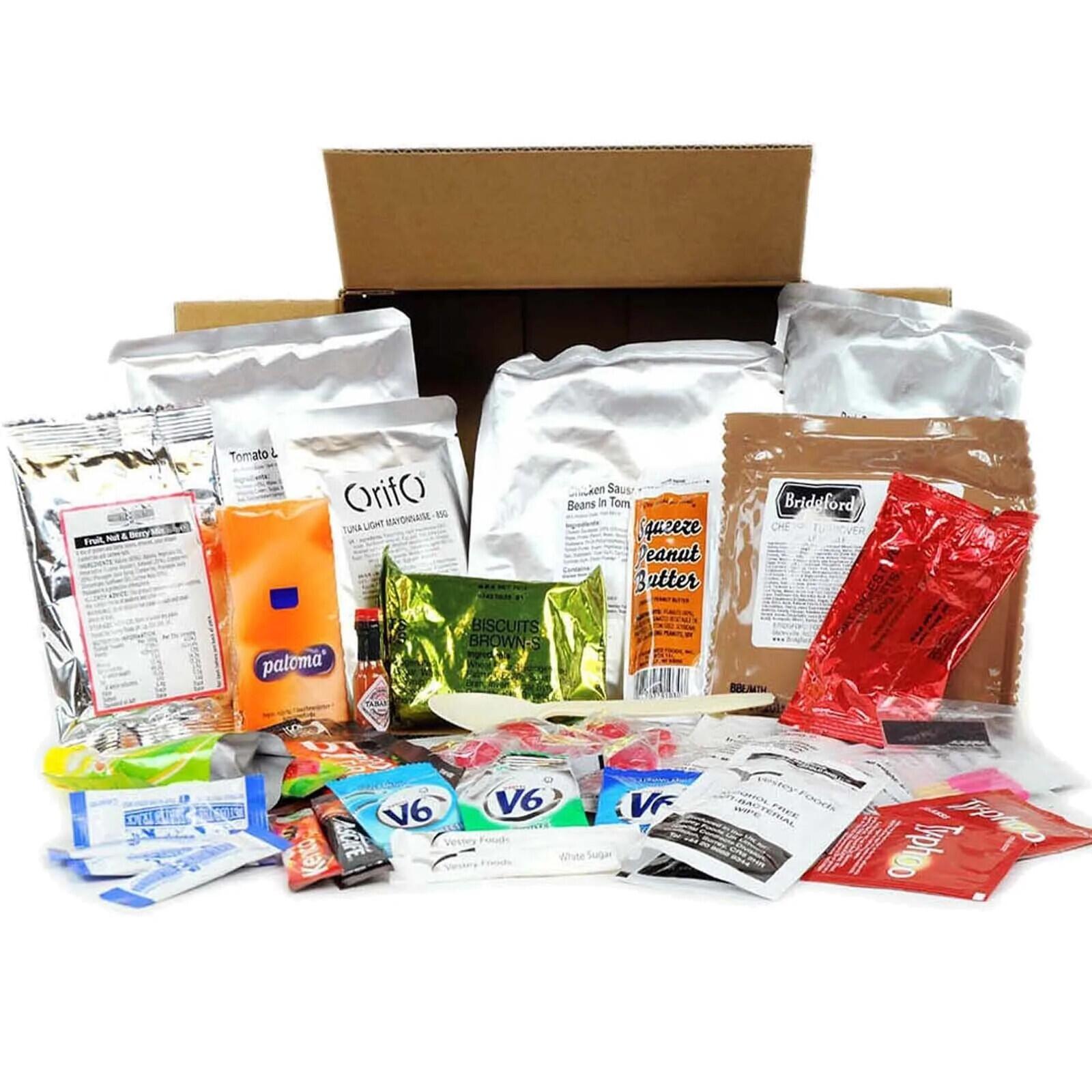 British Army Ration Packs-MREs- 24 Hour Camping Survival Hiking Latest ...