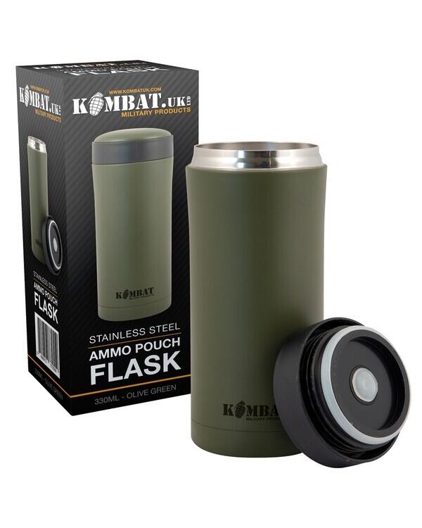 Kombat Ammo Pouch Flask - Olive Green | Black