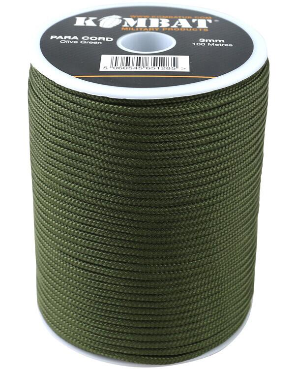 Kombat UK Para Cord 100 Metre Reel 6 Colours