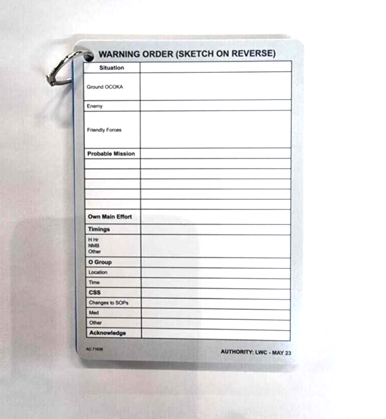 British Army Issue Slate Cards-New 2023 Addition.