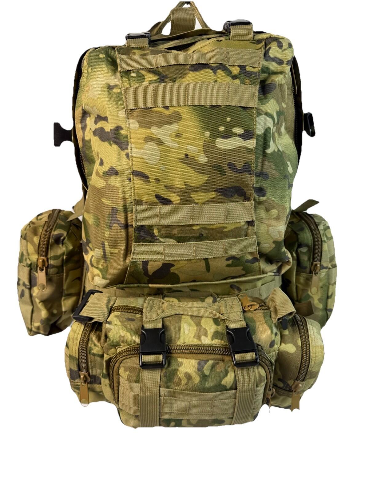 Back Pack Military Rucksack MTP 50 Litre MOLLE Bag with Removable Pockets
