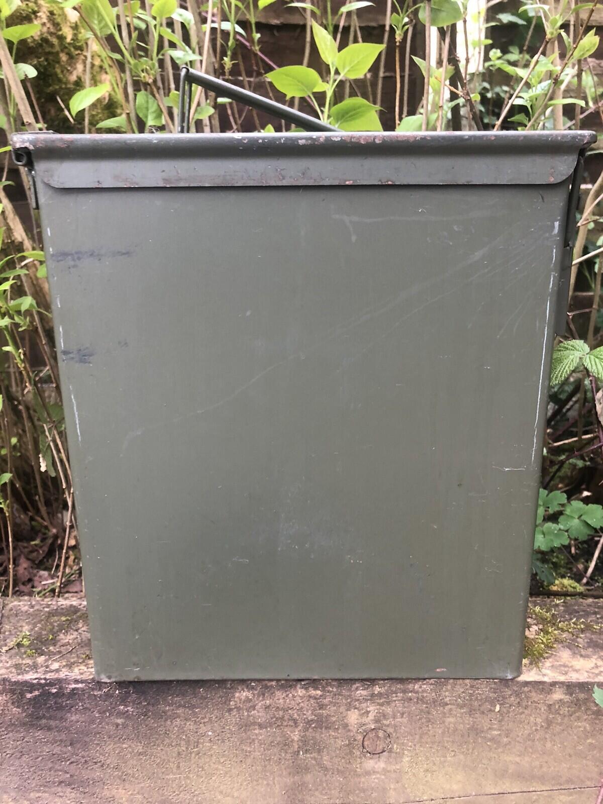 Army Surplus Ammo Boxes, Metal Tool Box, Storage Box 33 x 28 x 14cm ...