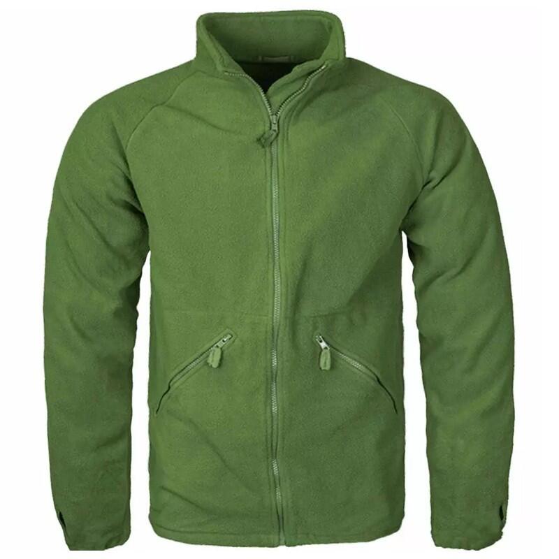 Olive Green Fleece with Collar British Army Surplus Thermal Cold ...