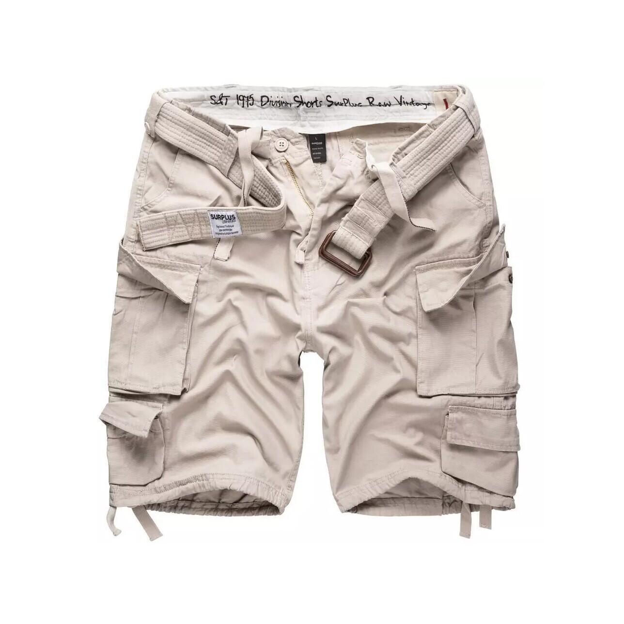 SURPLUS DIVISION SHORTS Mens Army Style Cargo Combat Heavy Duty With Belt
