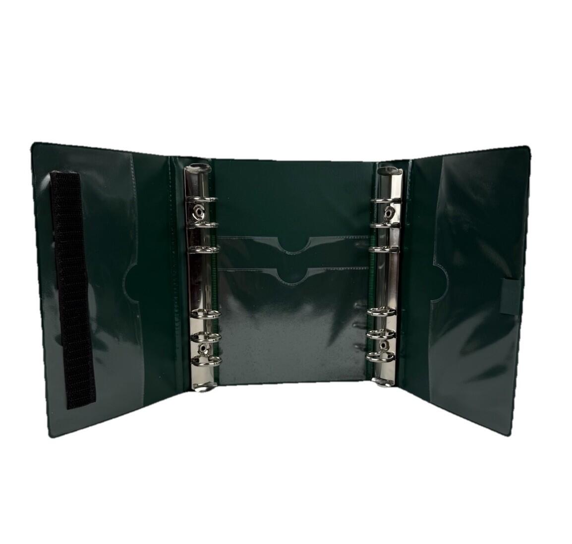 TAM's Personal Exersise Ring Binder Orders Book Folder Holder- Green Black