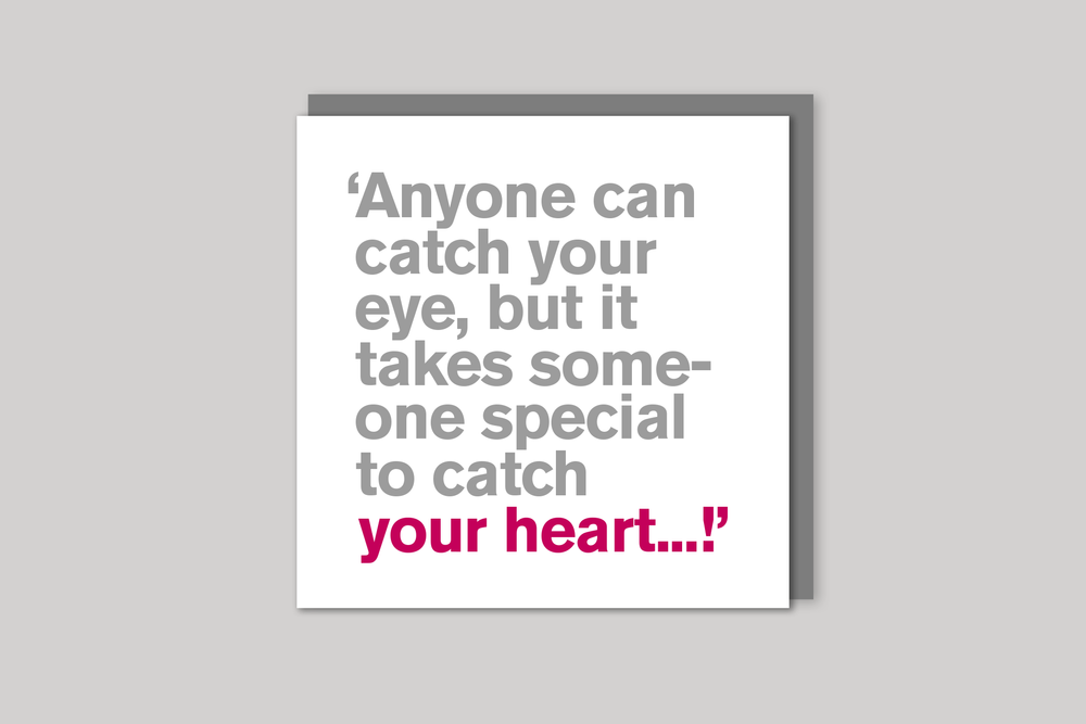 Catch Your Heart Engagement Greeting Card | Icon