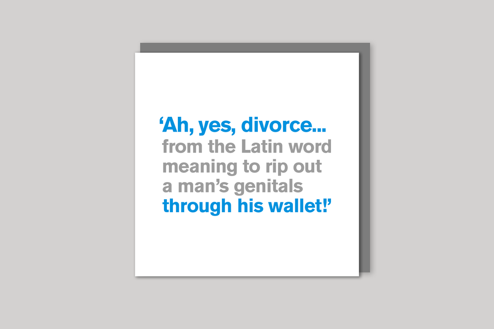Latin Word for Divorce Greeting Card | Icon