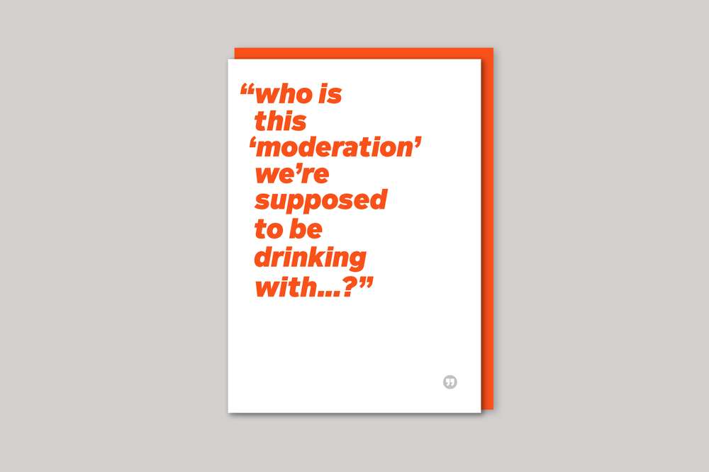 Moderation Greeting Card | Icon