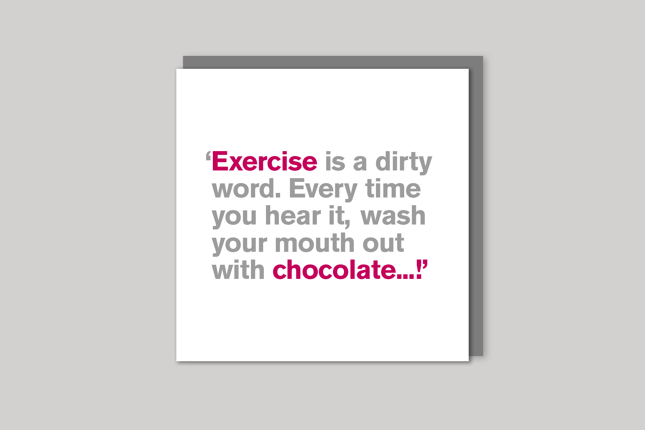 Exercise Is A Dirty Word Greeting Card Icon Exercise Is A Dirty Word Greeting Card Icon