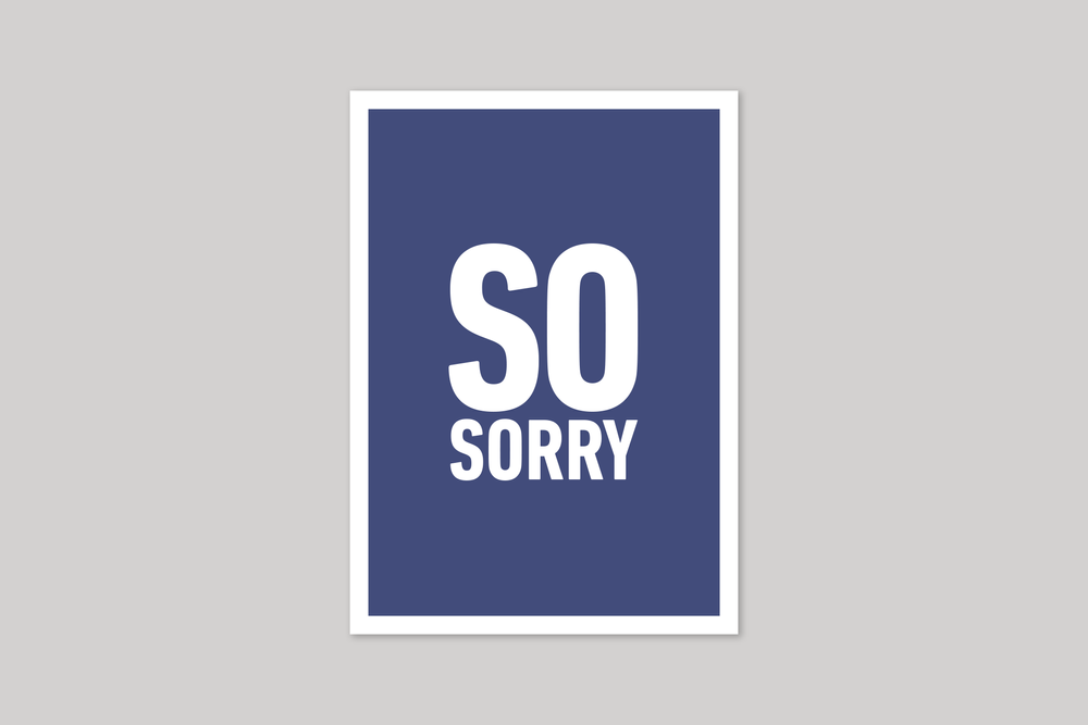 So Sorry Greeting Card | Icon
