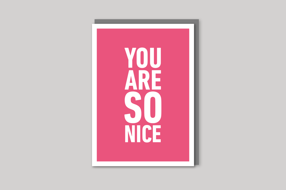 You Are So Nice Greeting Card | Icon