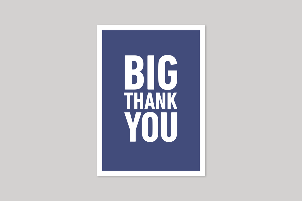 Big Thank You Greeting Card Icon