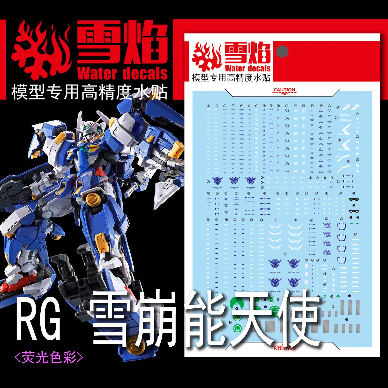 Snow Flame Water Decal - RG 1/144 Gundam Avalanche Exia Dash