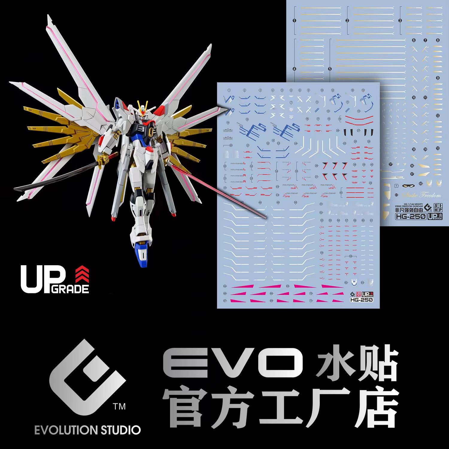 EVO Water Decal - HG 1/144 Mighty Strike Freedom Gundam