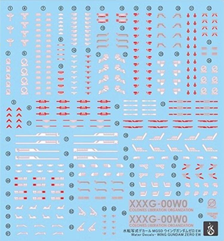 Flame Decal - MGSD Wing Gundam Zero EW (Fluorescence)