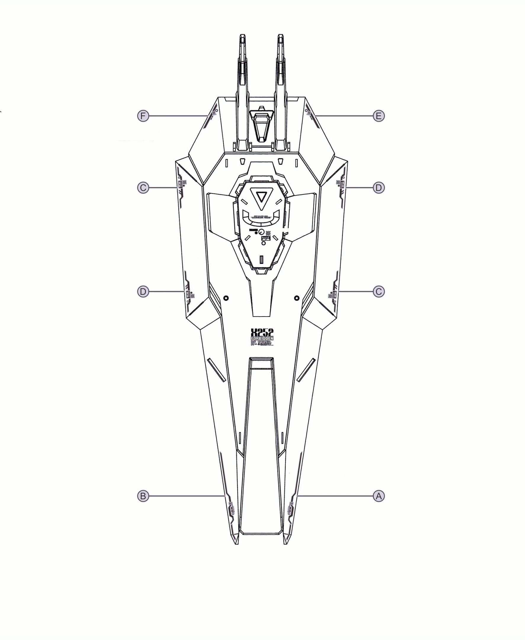EVO Water Decal - Full Mechanics 1/100 Forbidden Gundam