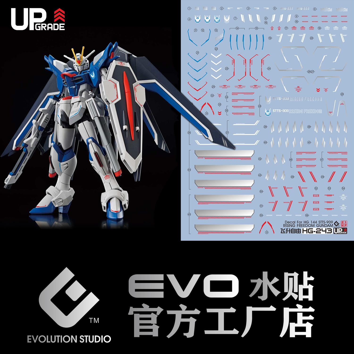 EVO Water Decal - HG 1/144 Rising Freedom Gundam