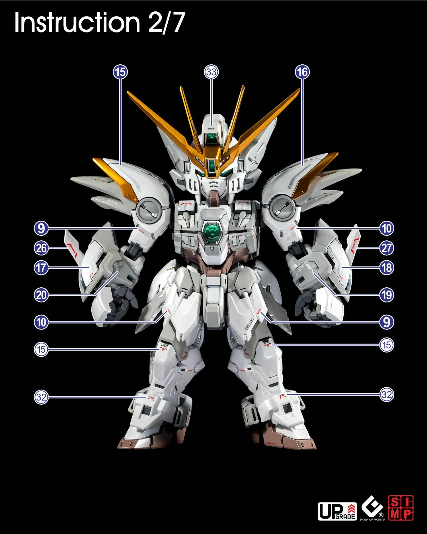 EVO Water Decal - MGSD Wing Gundam Zero EW (Fluorescence)