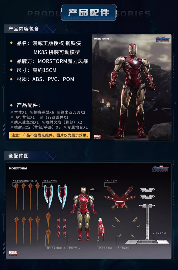 Morstorm 1/14 Marvel Avenger Iron Man MK85