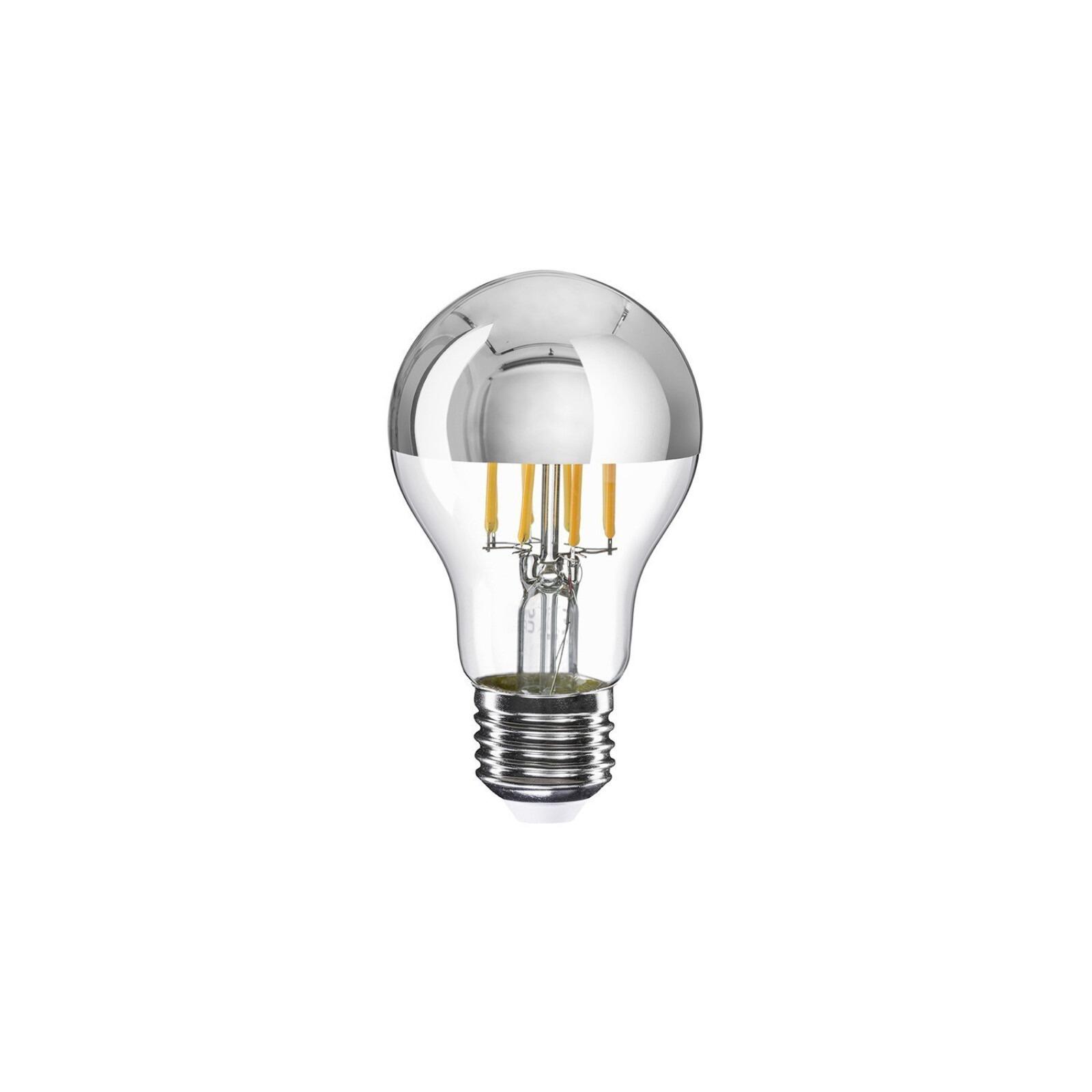A02 LED Silver Half-Sphere Dimmable Drop Bulb, A60 7W E27 2700K