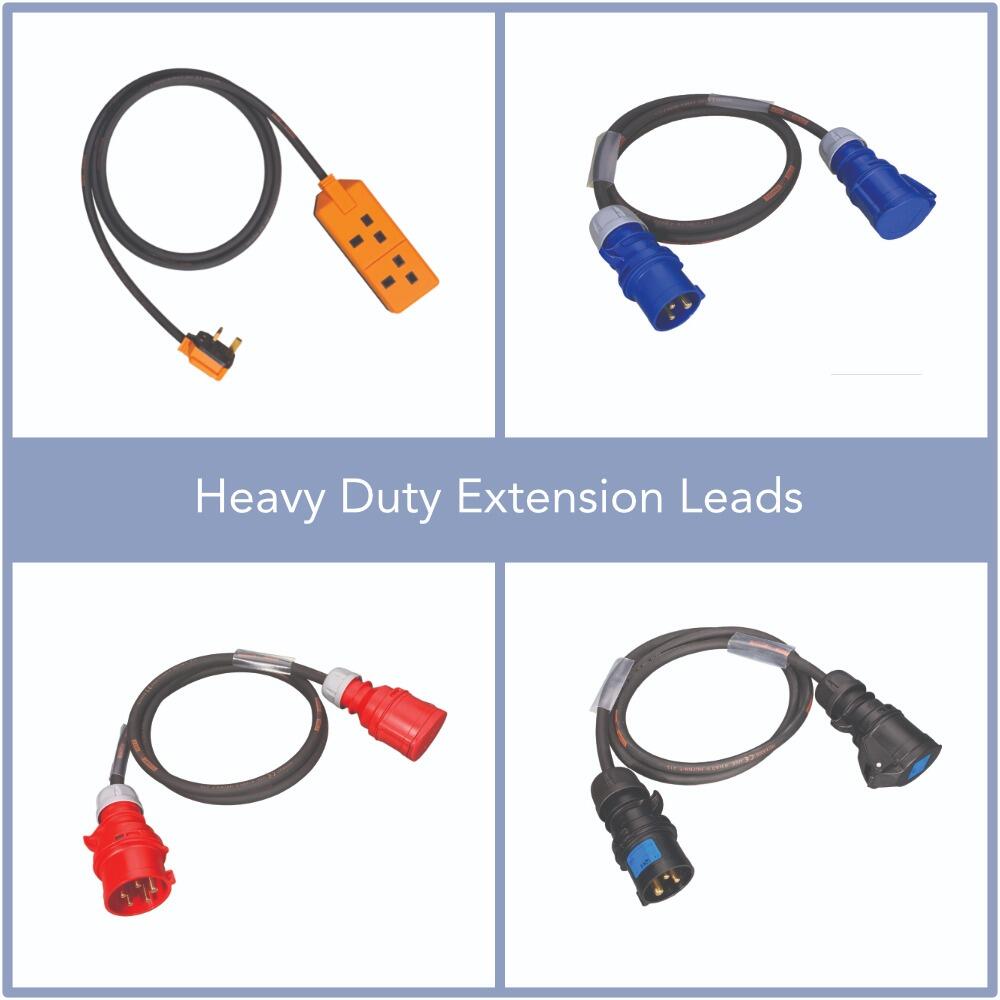 230V and 415V Industrial Extension Leads | HO7RN-F Cable with Robust ...