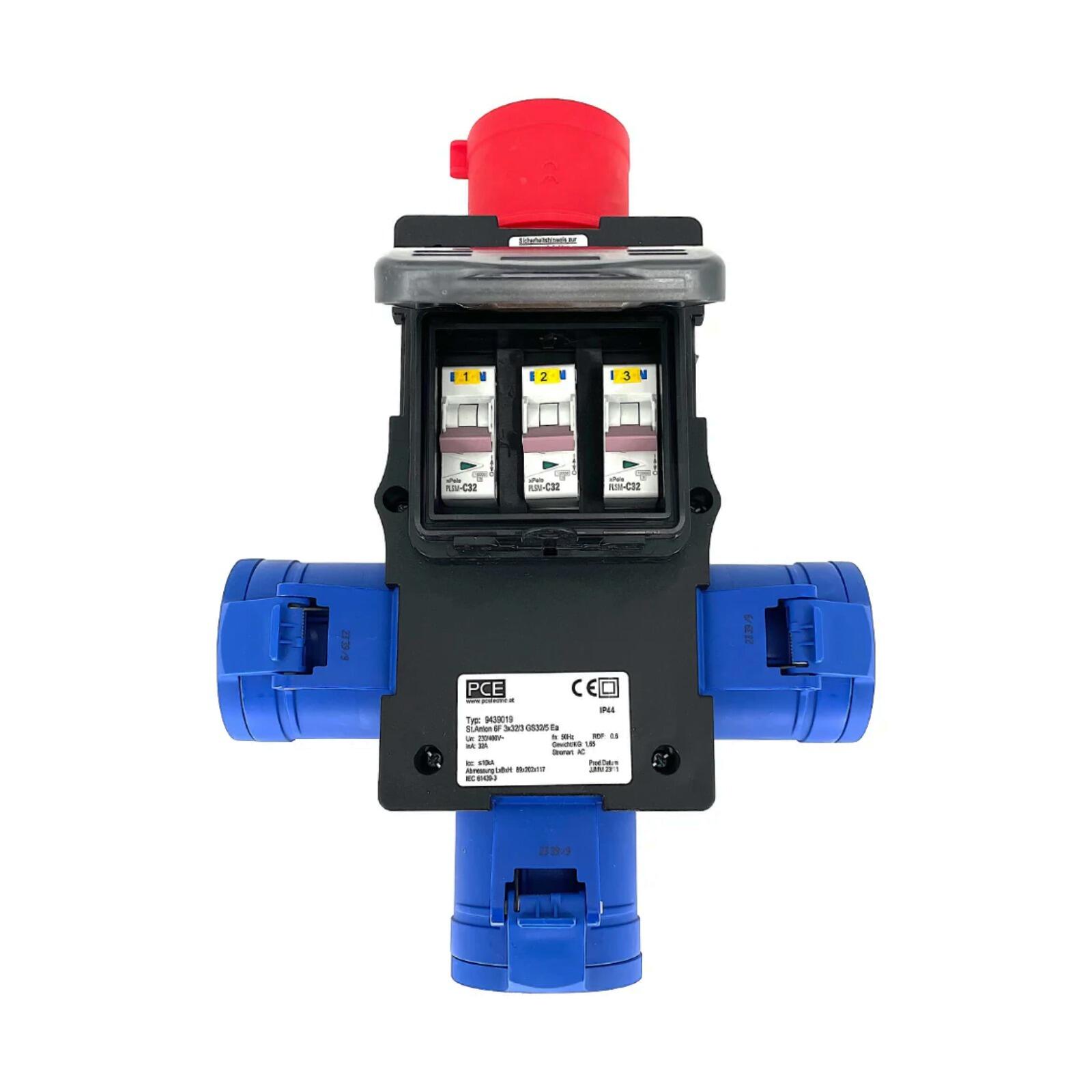 32A 400V > 3x 32A 230V - MCBs | St Anton Distribution 9439019