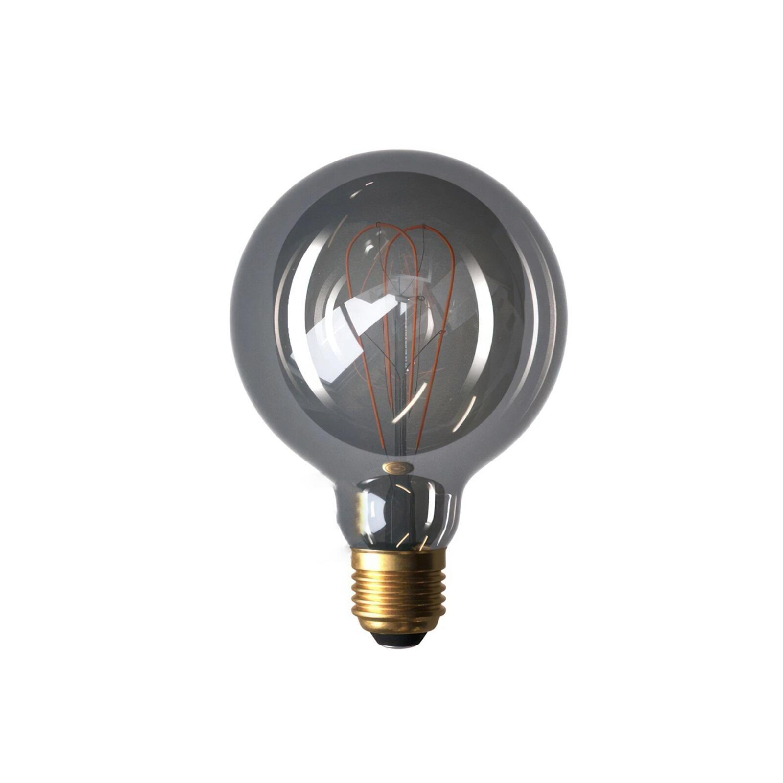 S01 LED Smokey Curved Loop Filament Dimmable Globe Bulb, G95 5W 120LM ...