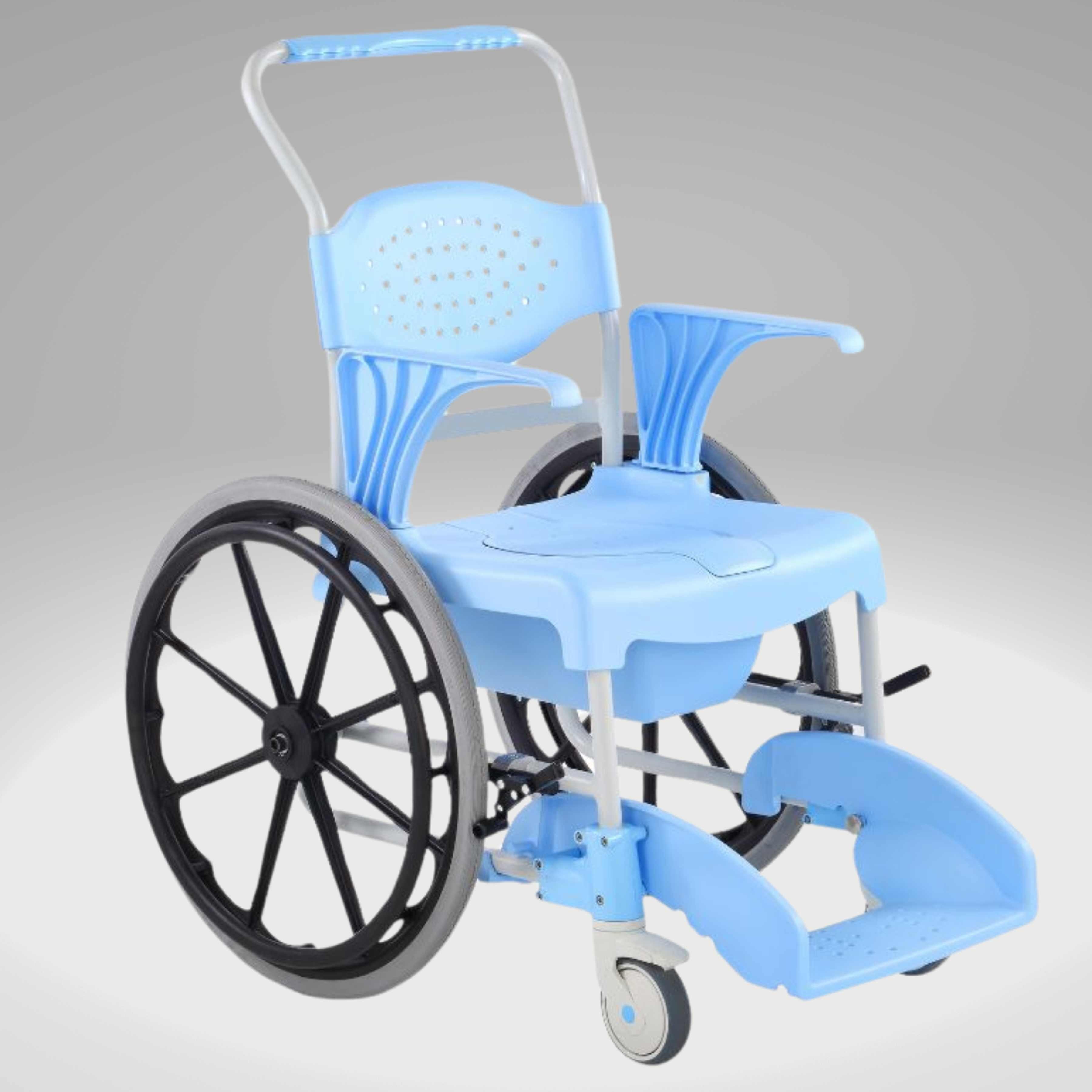 Alerta Aqua Shower Commode Chair - Self-Propelled | Care Home Medical ...