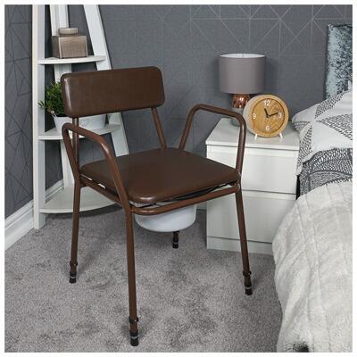 Height Adjustable Stacking Commode Chair | Toileting Aids | Care Home ...