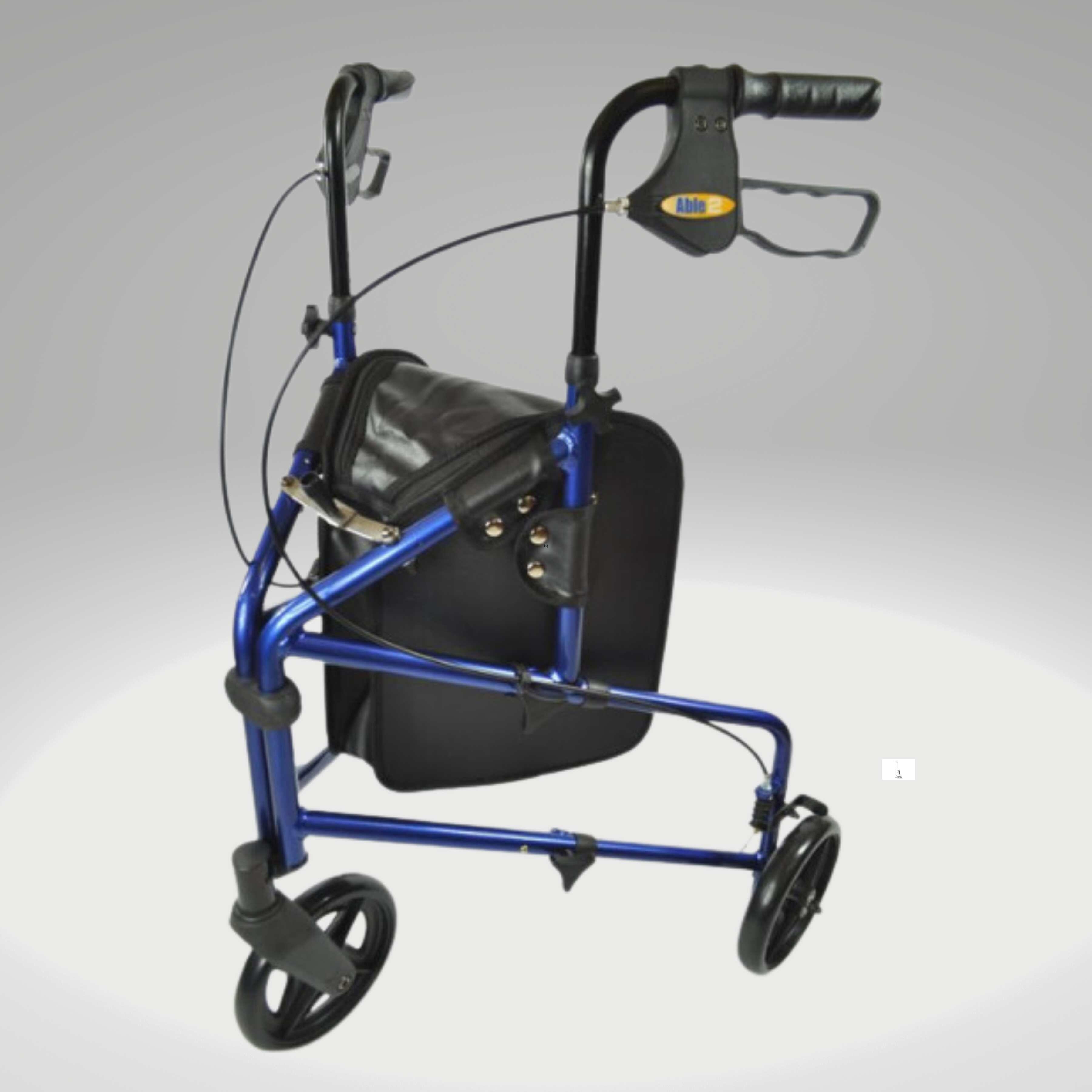 Blue Compact Tri Wheel Rollator | Care Home Medical Products