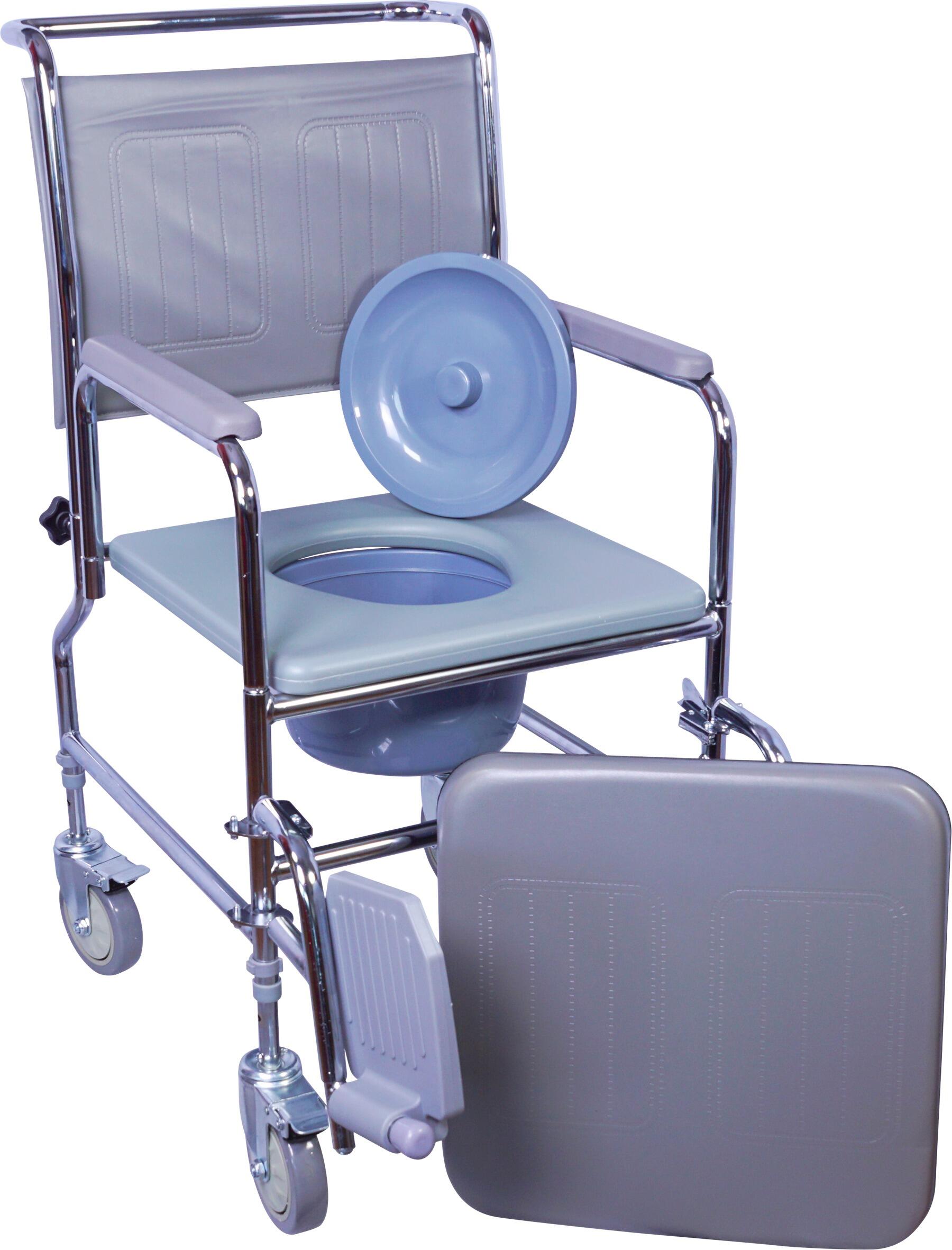 Height Adjustable Mobile Commode | Bathing Aids | Care Home Medical