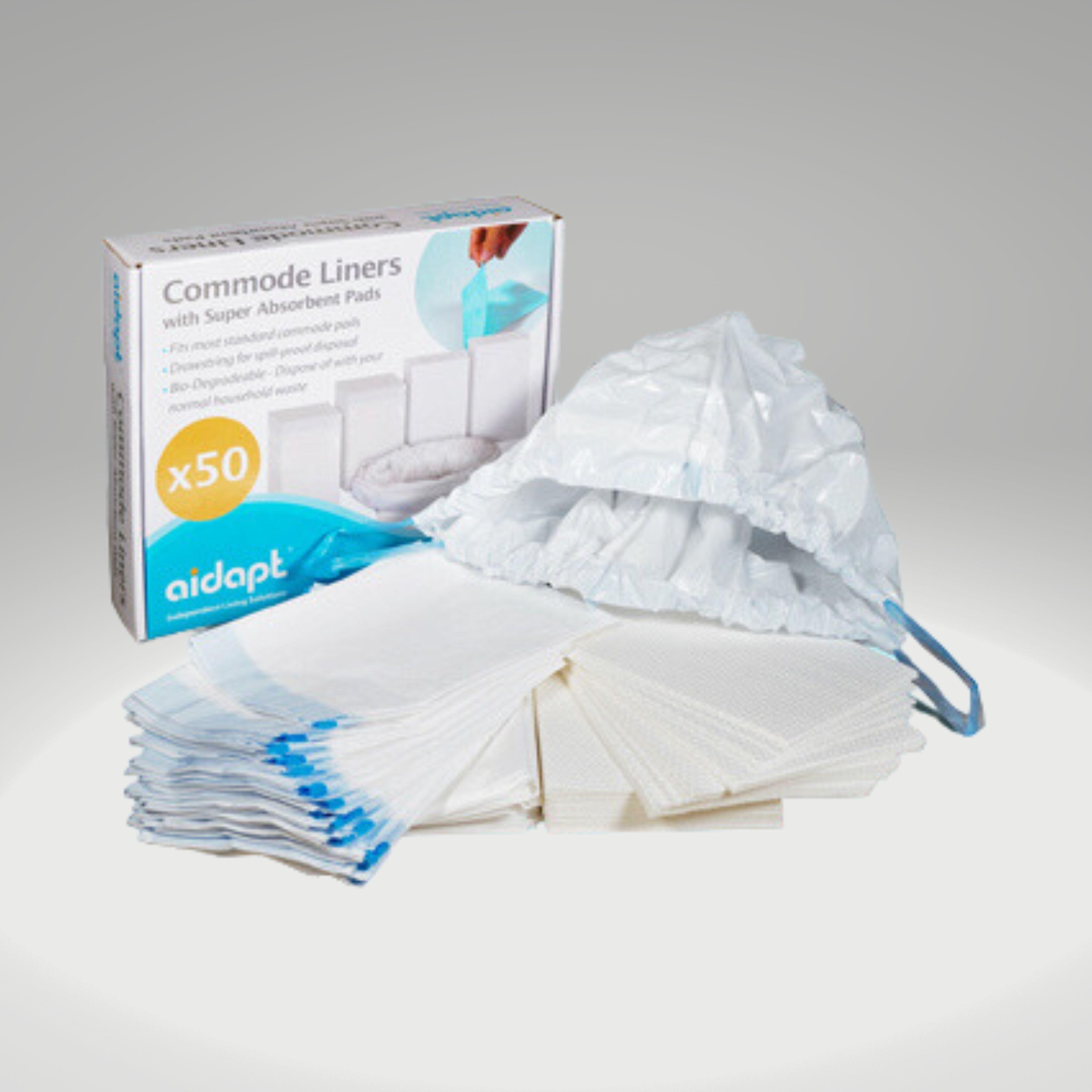 Commode Liners with Absorbent Pads | Continence Care | Care Home Medical