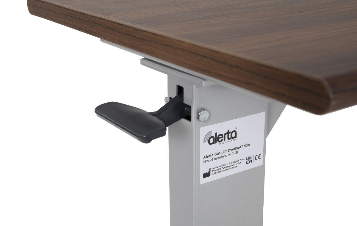 Straight Leg Gas Lift Overbed Table | Care Home Medical Products