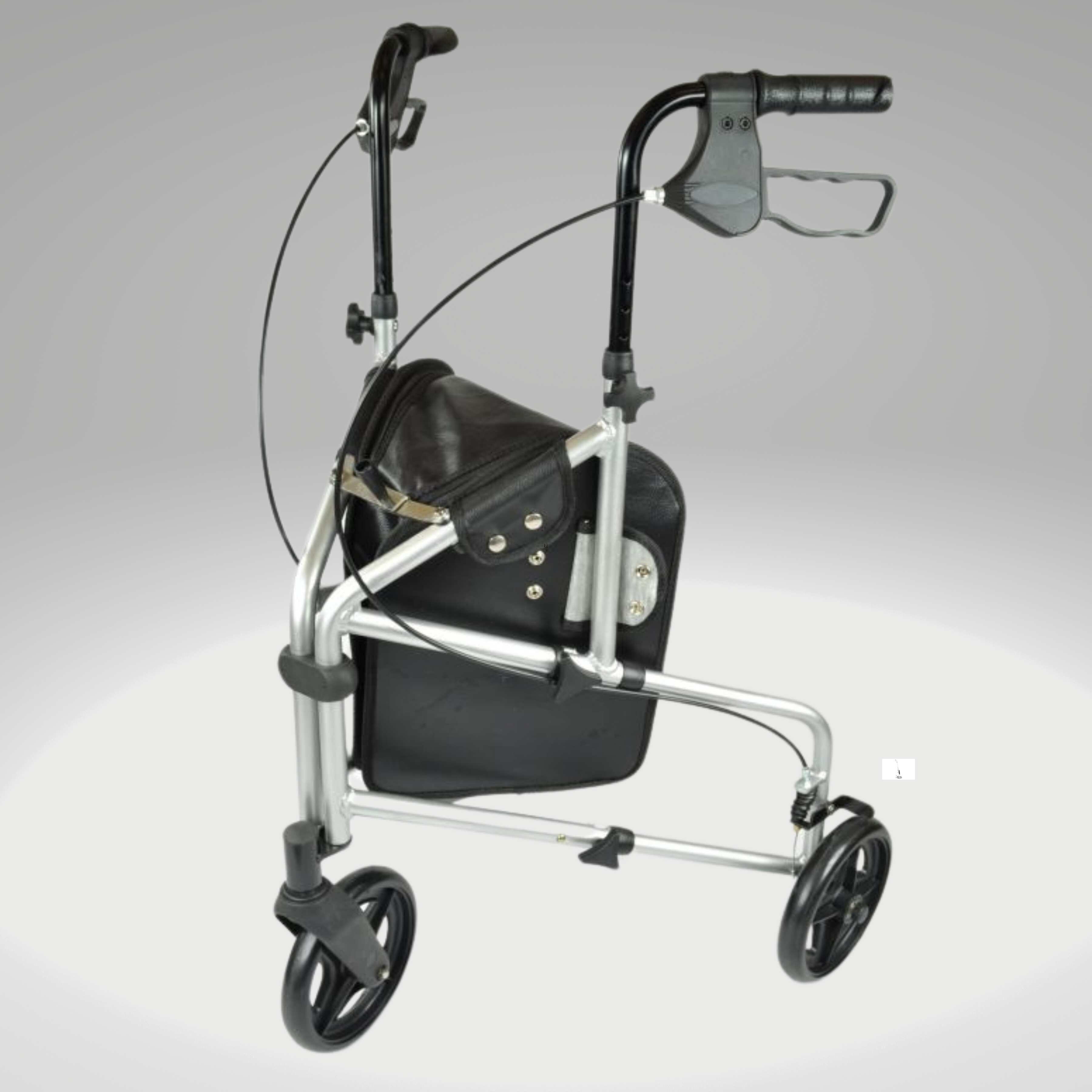 Silver Compact Tri-Wheel Rollator | Care Home Medical Products