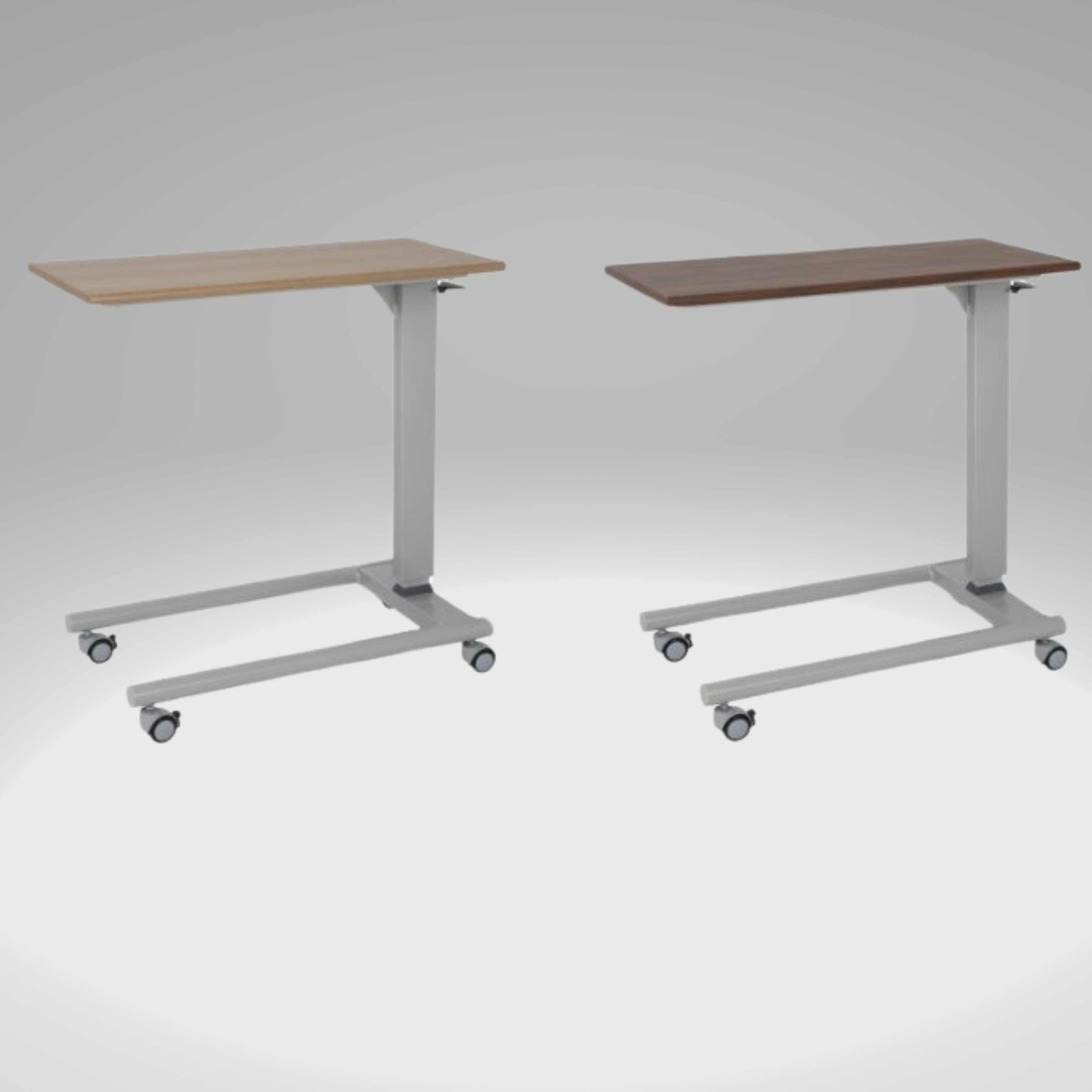 Straight Leg Gas Lift Overbed Table | Care Home Medical Products