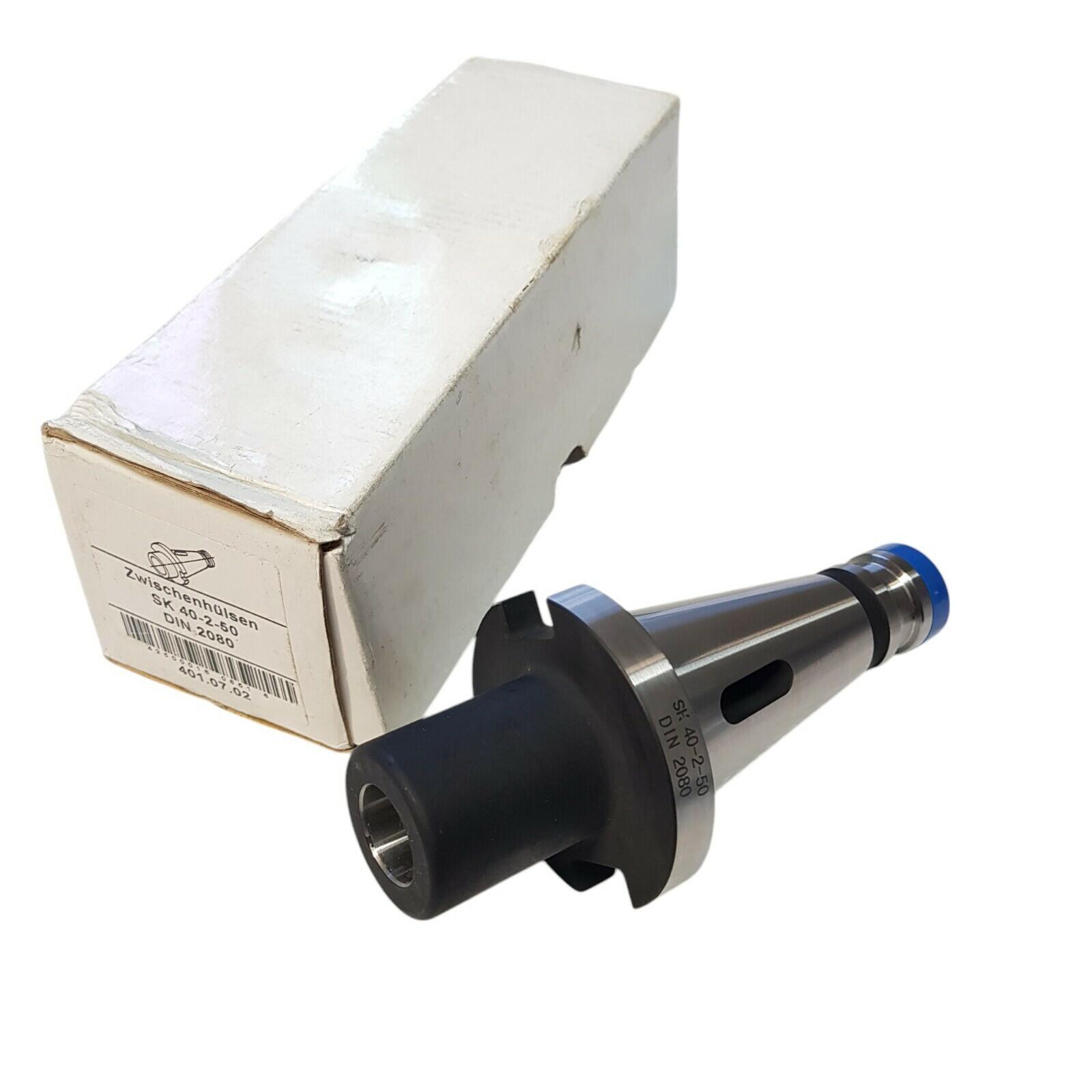 Morse Taper Adapter SK40-2-50 DIN 2080 DIN 6383 Hardened Steel MT2