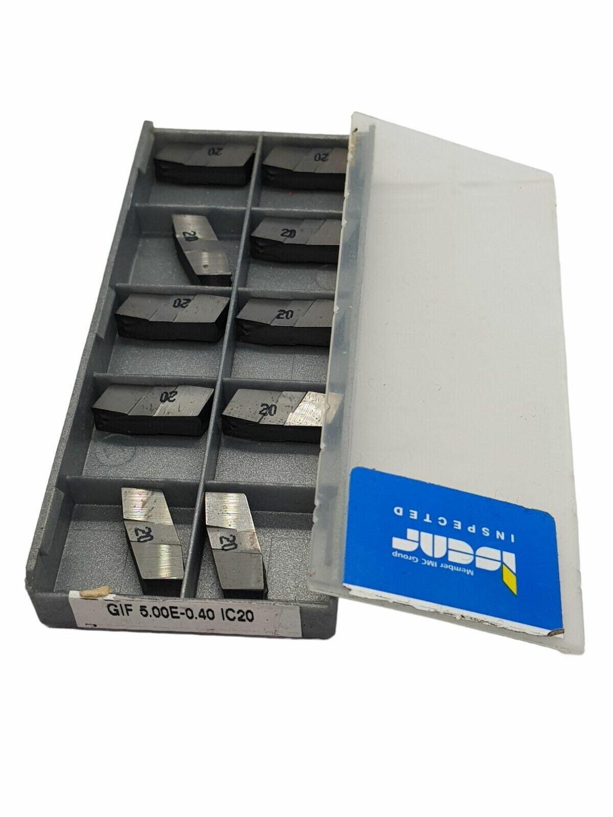 Buy x10 Iscar Carbide Inserts GIF 5.00E-0.40 5mm Parting Off Tips IC20 ...