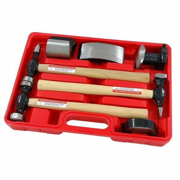 Auto Body Panel Beating Repair Tool Hammer Kit 7pc