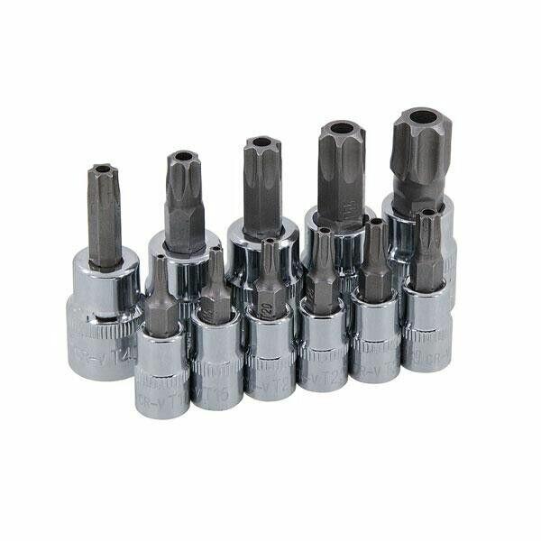 TORX STAR Socket Bit Set 1/4" Drive 11pc T10-t60