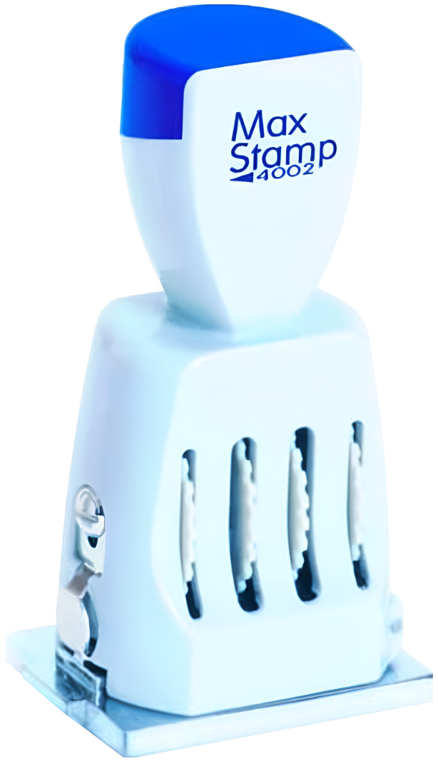 Maxstamp 4001 Self-inking Rubber Dater Stamp With