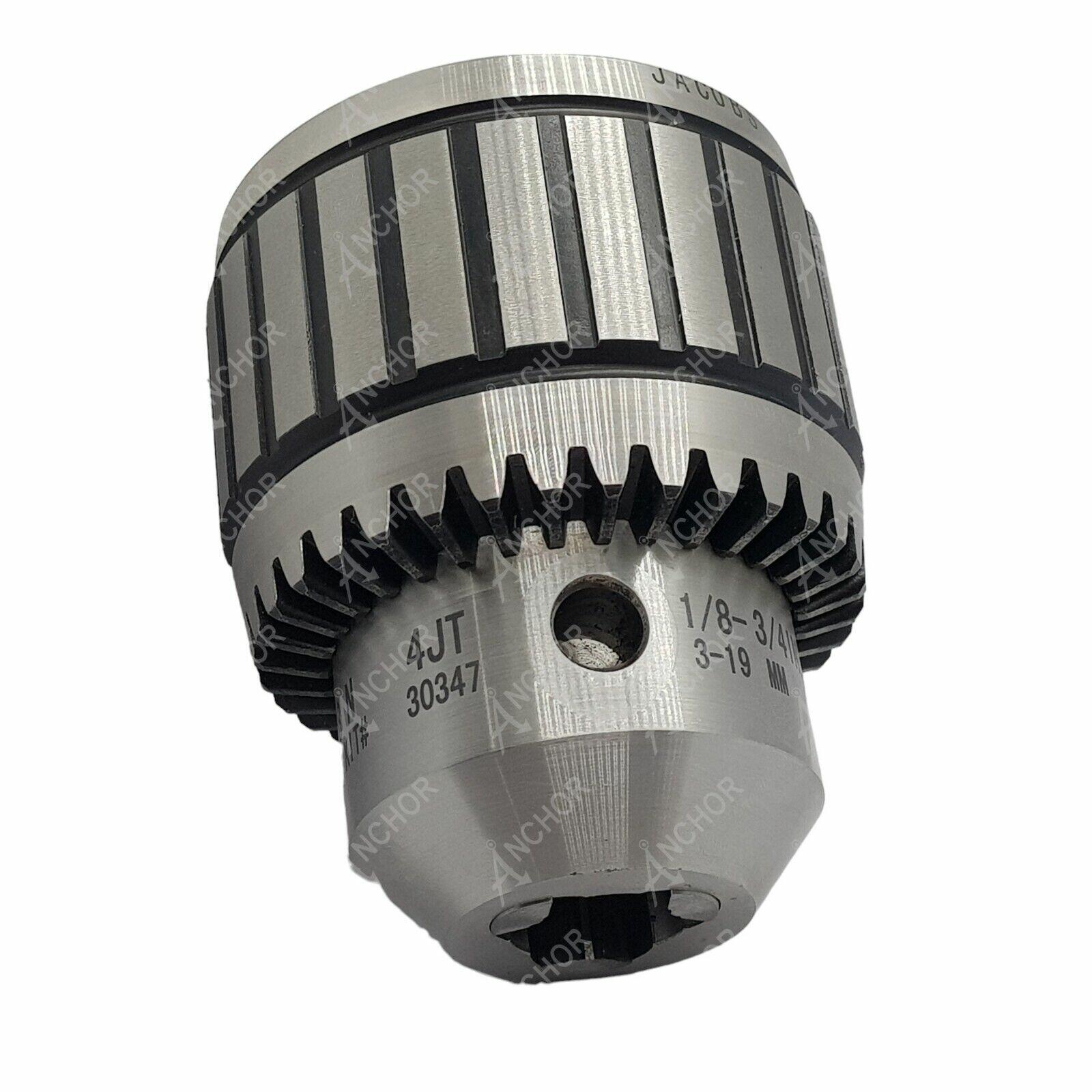 JACOBS Precision Industrial Ball Bearing Drill Chuck 4JT Taper 1/8 to 3 ...