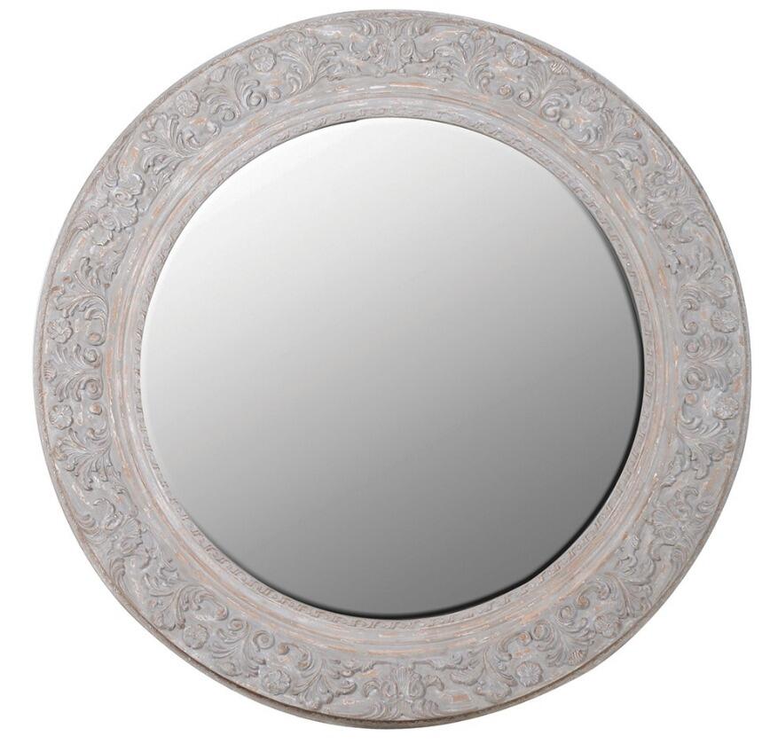 Leaf Scroll Circular Mirror