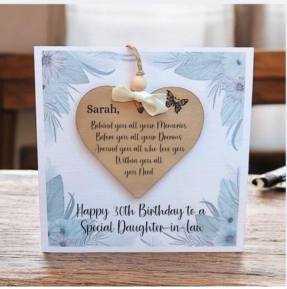 Luxury Daughter in Law Birthday Card with Keepsake and Box